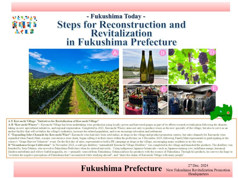 【INFO】Steps for Reconstruction and Revitalisation in Fukushima ...